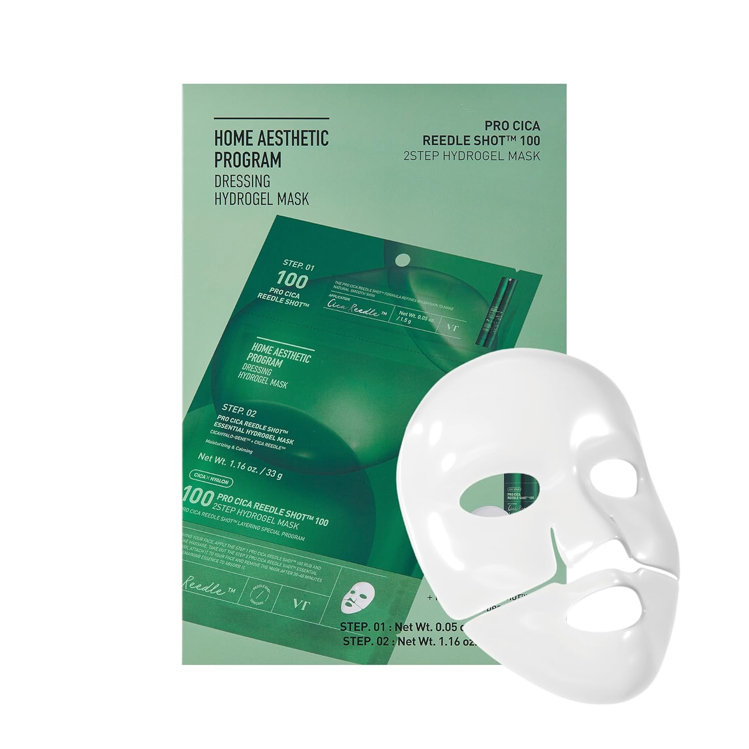 Vt Cosmetics Pro Cica Reedle Shot 100 2Step Hydrogel Mask 1pcs ...